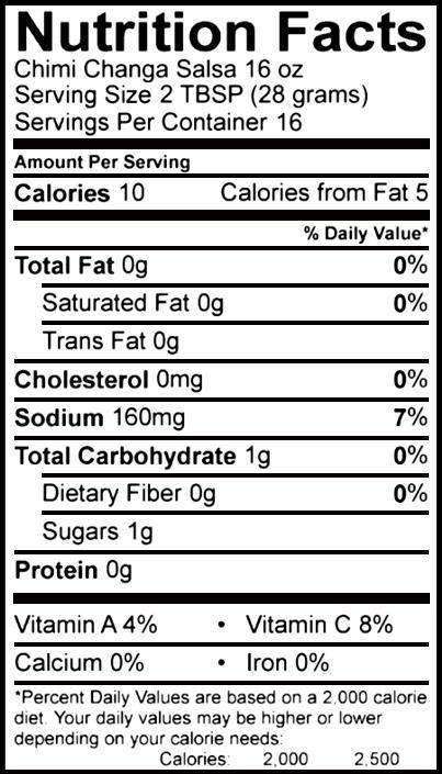 Texas Best Chimi Changa Medium Salsa 16oz – TexasBestShop